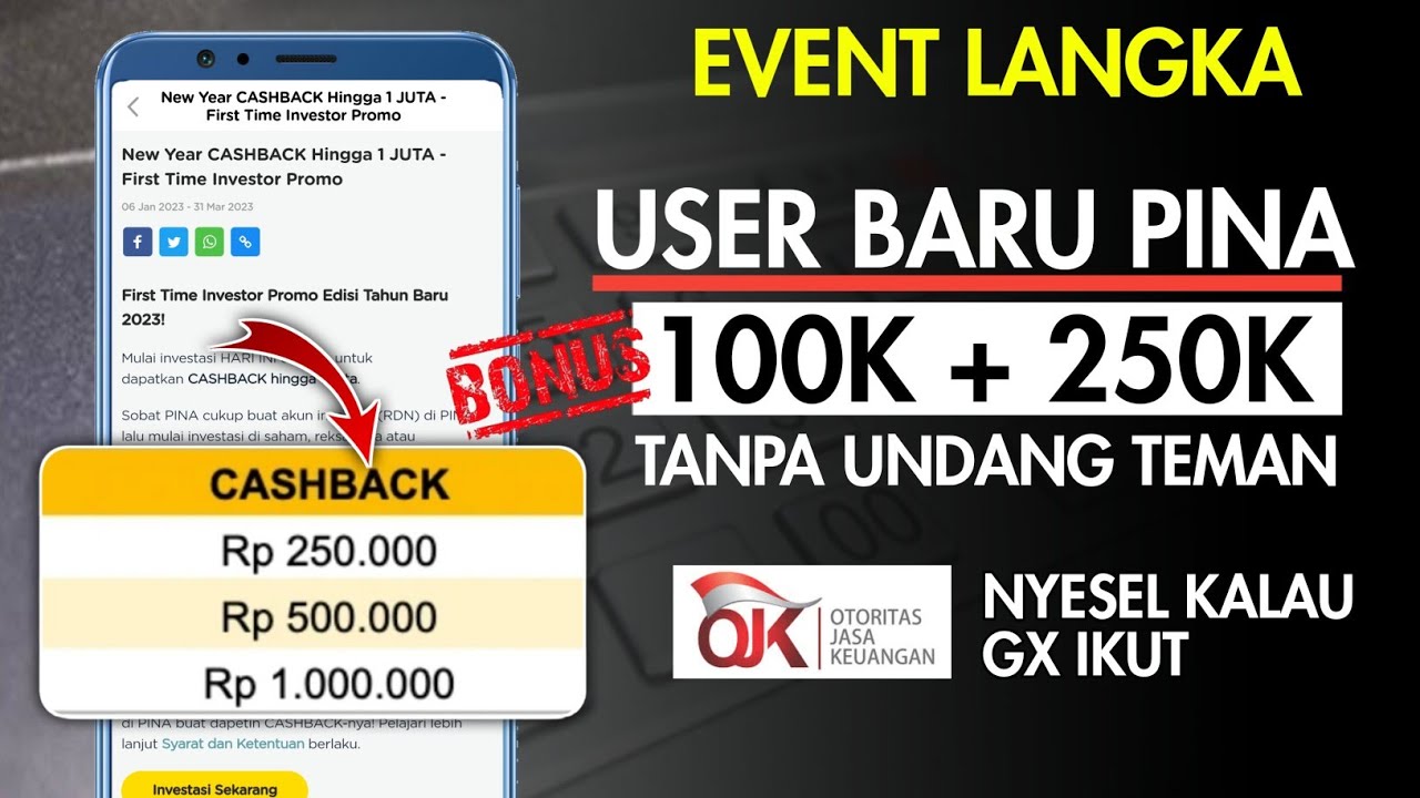 350 Ribu Bonus Pengguna Baru Aplikasi Pina Tanpa Undang Teman || Event ...