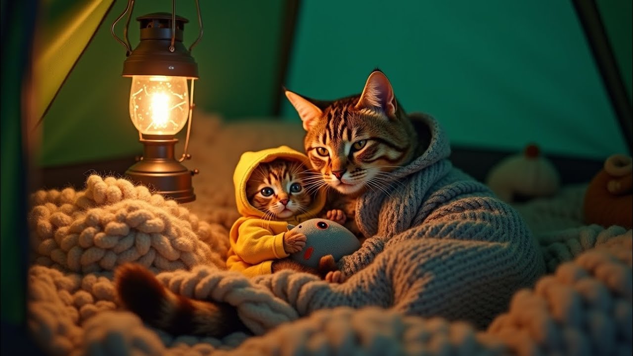 Adorable Cat Camping Trip | Mama Cat & Kitten’s Wilderness Adventure 🐾🏕 ...