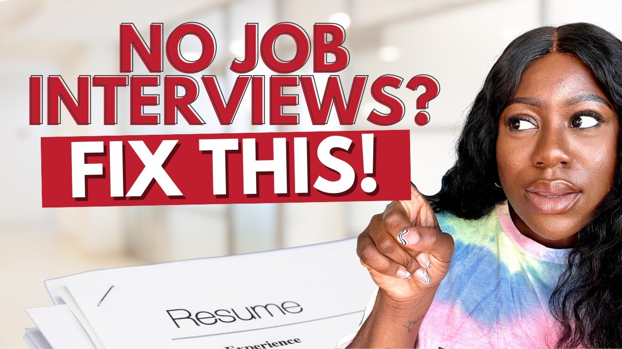Not Getting Job Interviews? Fix These Resume Mistakes - YouTube