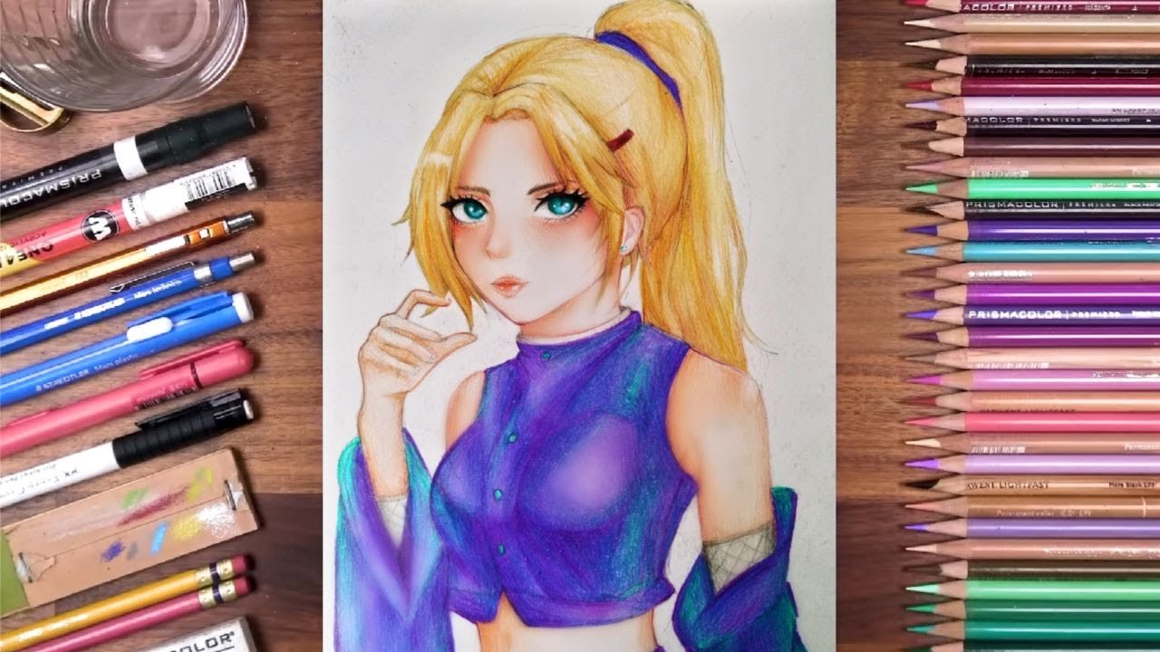 Drawing Fanart of Naruto - Ino Yamanaka | AnthaArts - YouTube