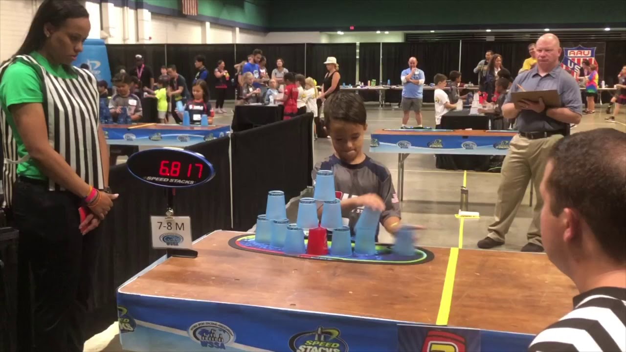 2019 WSSA AAU JUNIOR OLYMPICS SPORT STACKING WITH CUP MASTER J!!! - YouTube