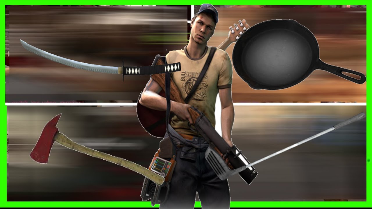 ARMAS CUERPO a CUERPO mas USADOS en LEFT 4 DEAD 2 *impresionante ...