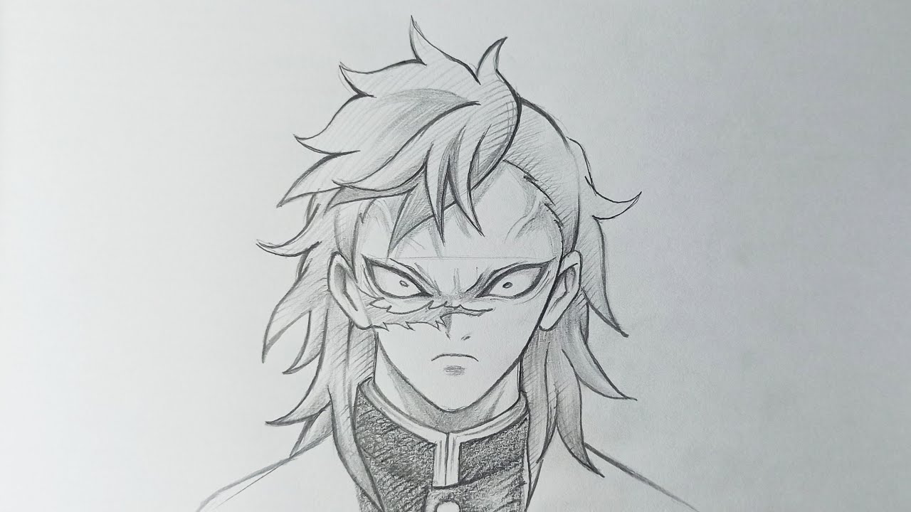 ASMR Drawing Genya Shinazugawa from Kimetsu no Yaiba - YouTube