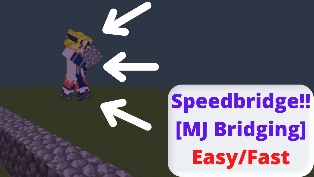 How To Speedbridge Minecraft Bedrock | MJ Bridging | PS4, PE, Xbox ...
