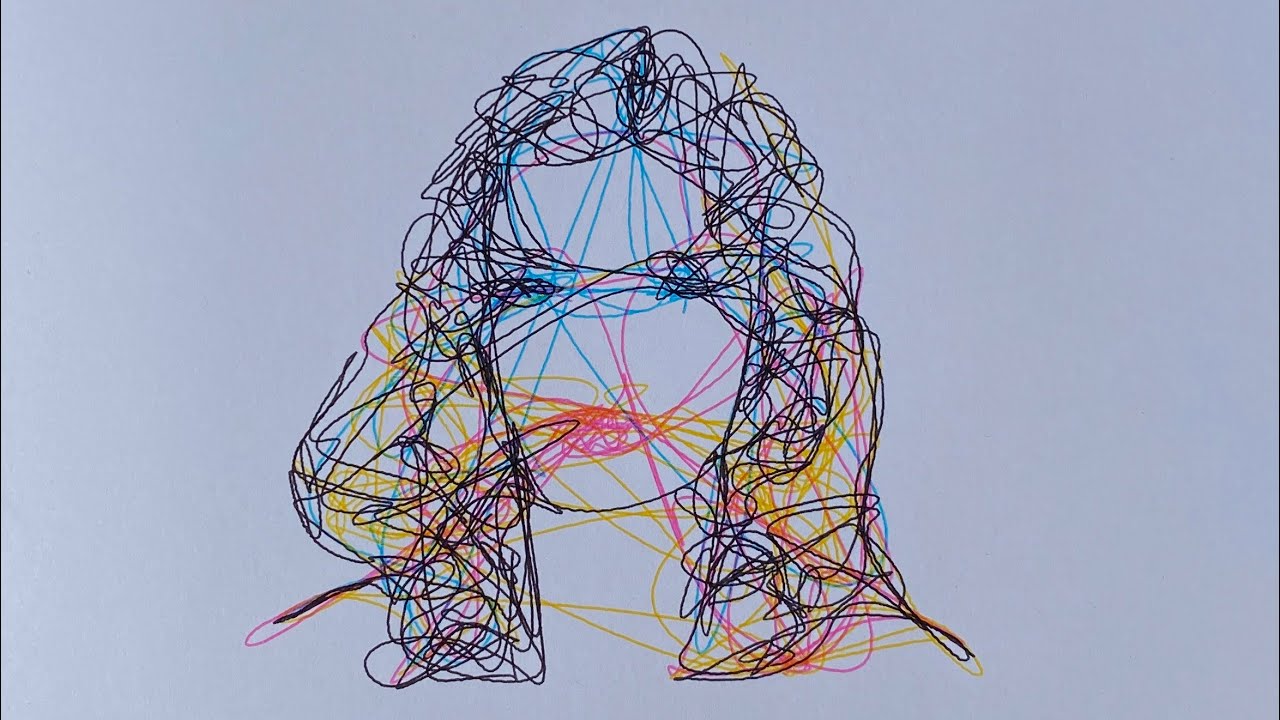 Penbot draws CMYK portrait - YouTube