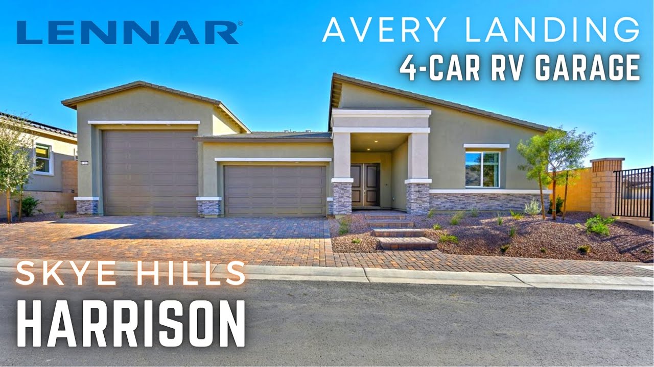1-Story Home with 4-Car RV Garage for Sale at Avery Landing by Lennar, Harrison Plan, $870,990 ...