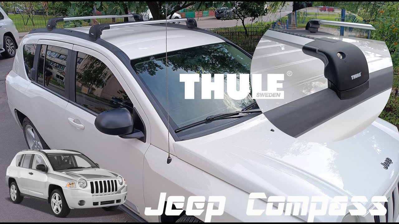 Roof rack bar Thule Wingbar Edge Jeep Compass (mkI) 2007-2010 - YouTube