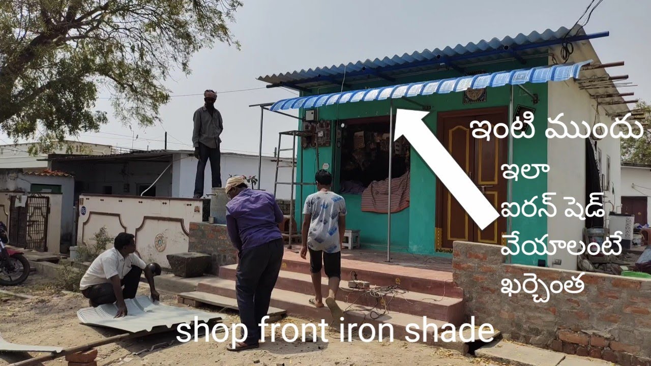 building and shop front iron shed rekula shed planning full video - YouTube