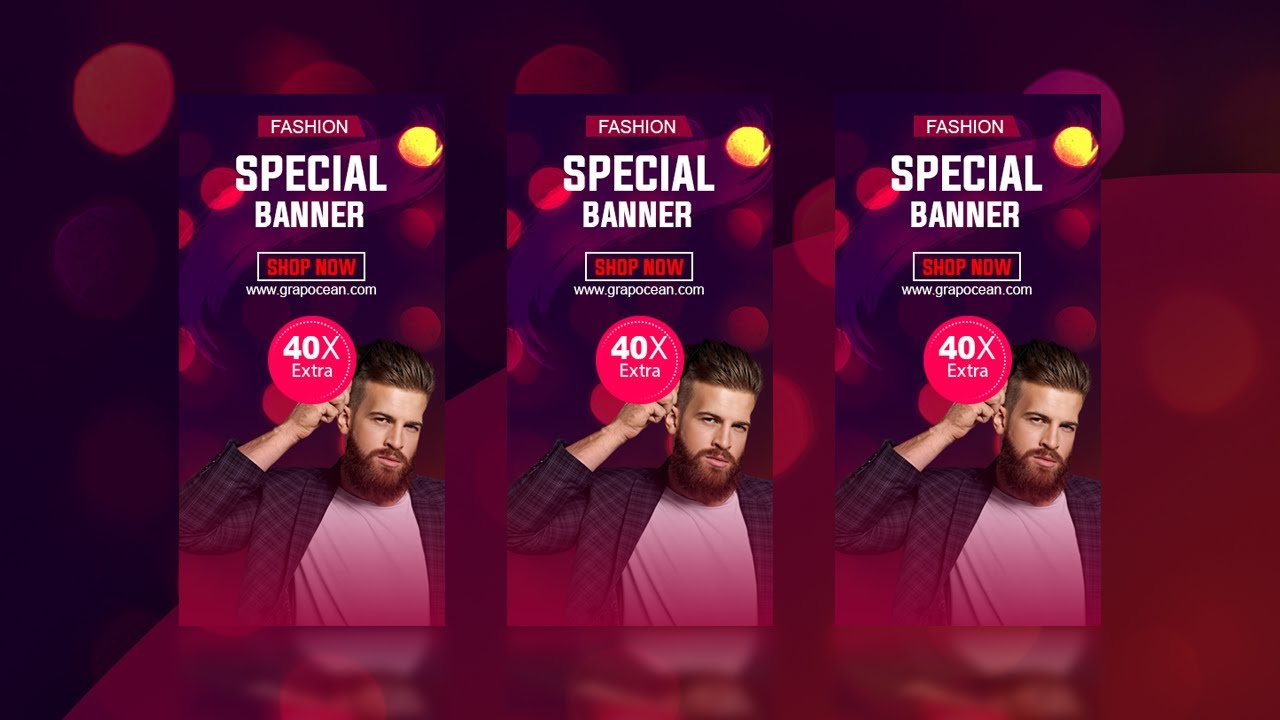 How To Make Professional Animated Gif Banner - Adobe Photoshop Tutorial ...