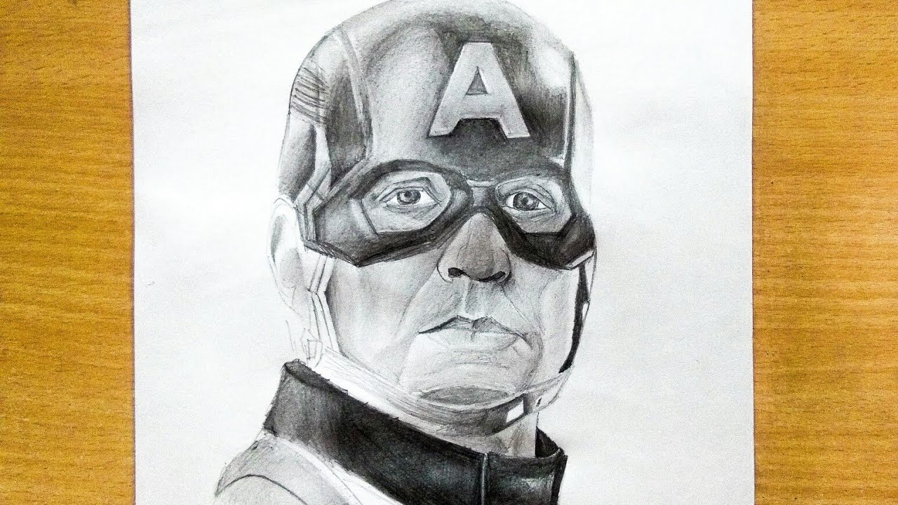 DRAWING CAPTAIN AMERICA PORTRAIT ll Captain America The first Avengers ...