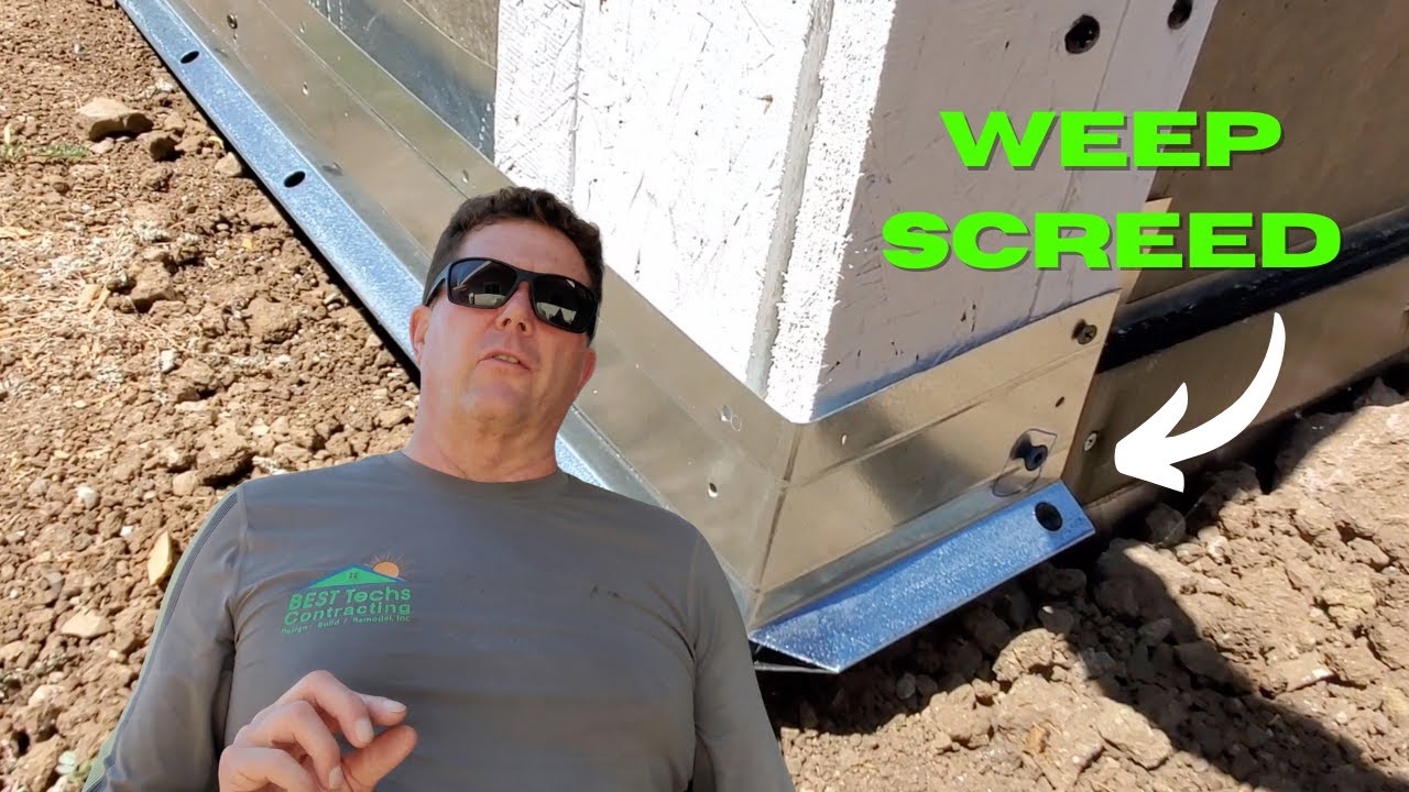 Weep screed installation: Passive House ep 14 - YouTube