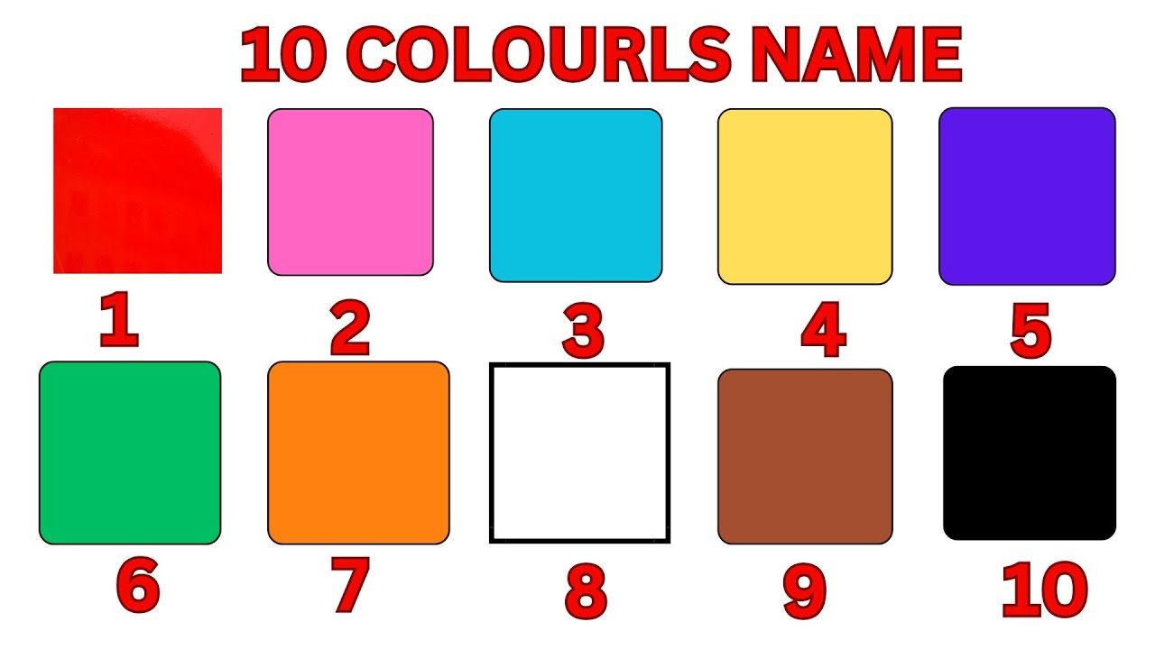 10 Color 🎨 Names for Kids | Learn English with for Toddlers and Kids by ...