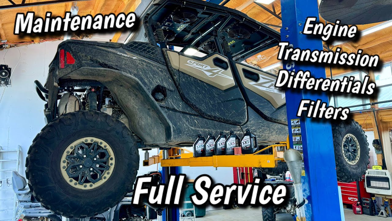 CFMOTO ZFORCE Sport, Trail & 4 Seater Full Service | How to Change Oil ...