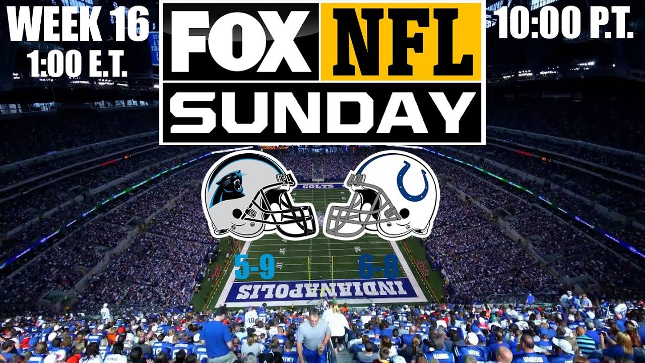2019 NFL Season - Week 16 - (Prediction) - Panthers at Colts - YouTube