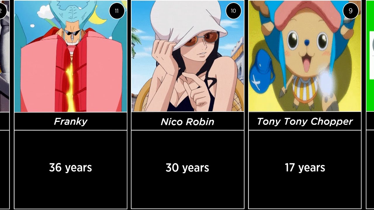 The Age of One Piece Characters - Part 1 | LIST - YouTube