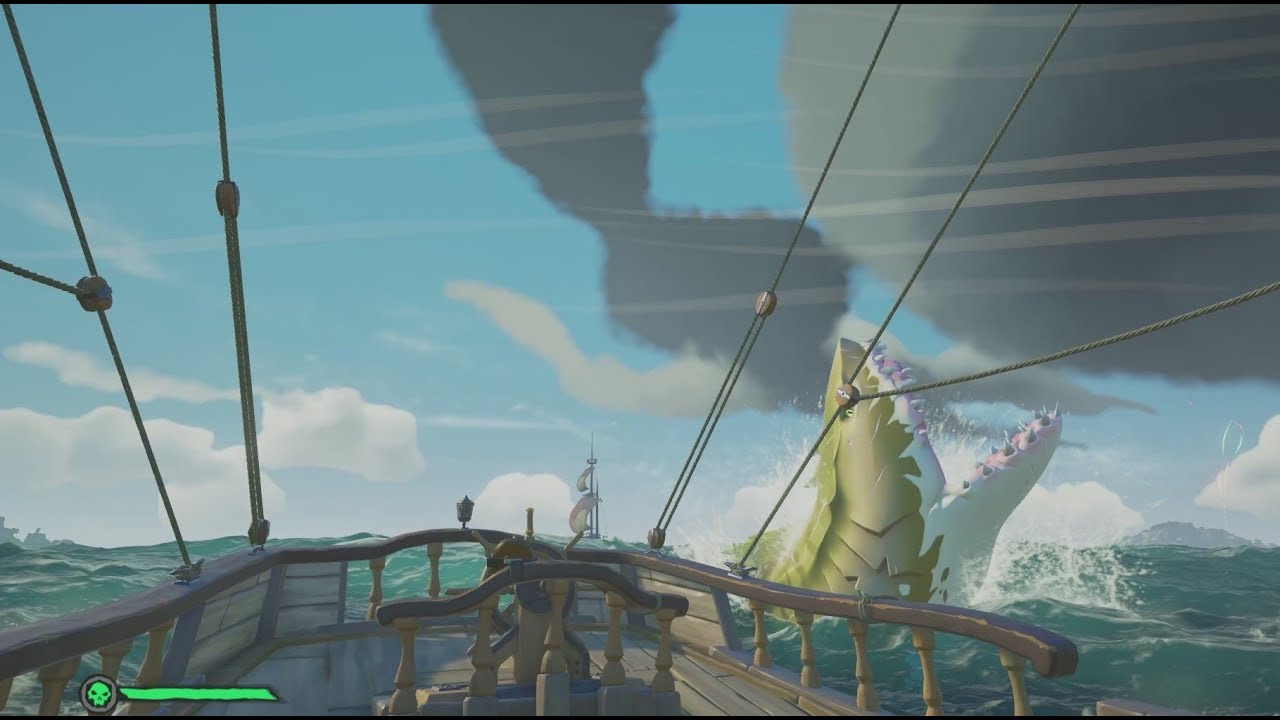 Pez mutante enorme y nos abordan c/ amigo/ sea of thieves - YouTube
