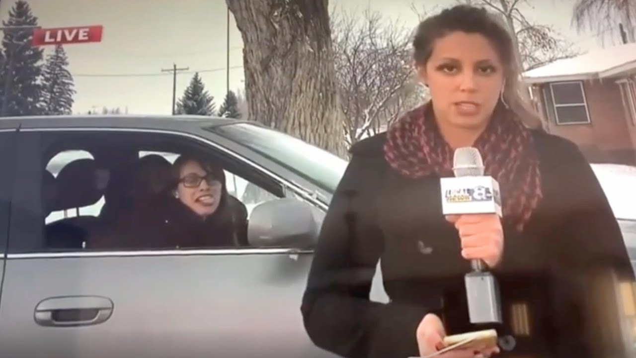 Emma Murray making faces at reporter during the Jan 3, 2020 search of ...