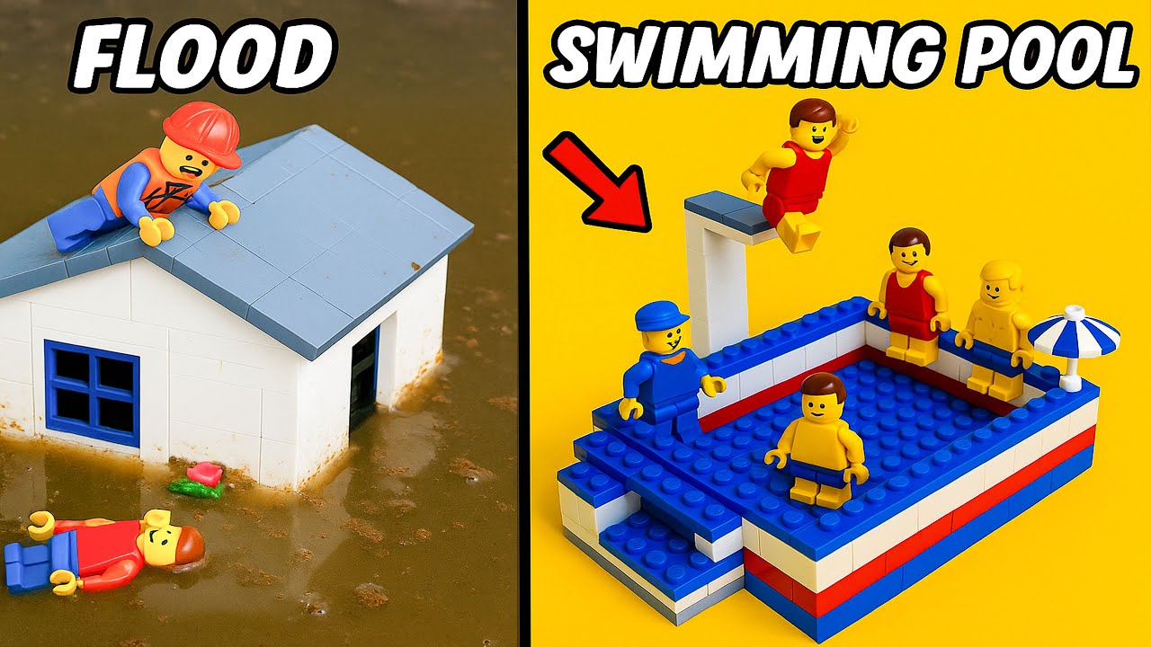 "LEGO Swimming Pool Party: You won't believe it actually works - YouTube