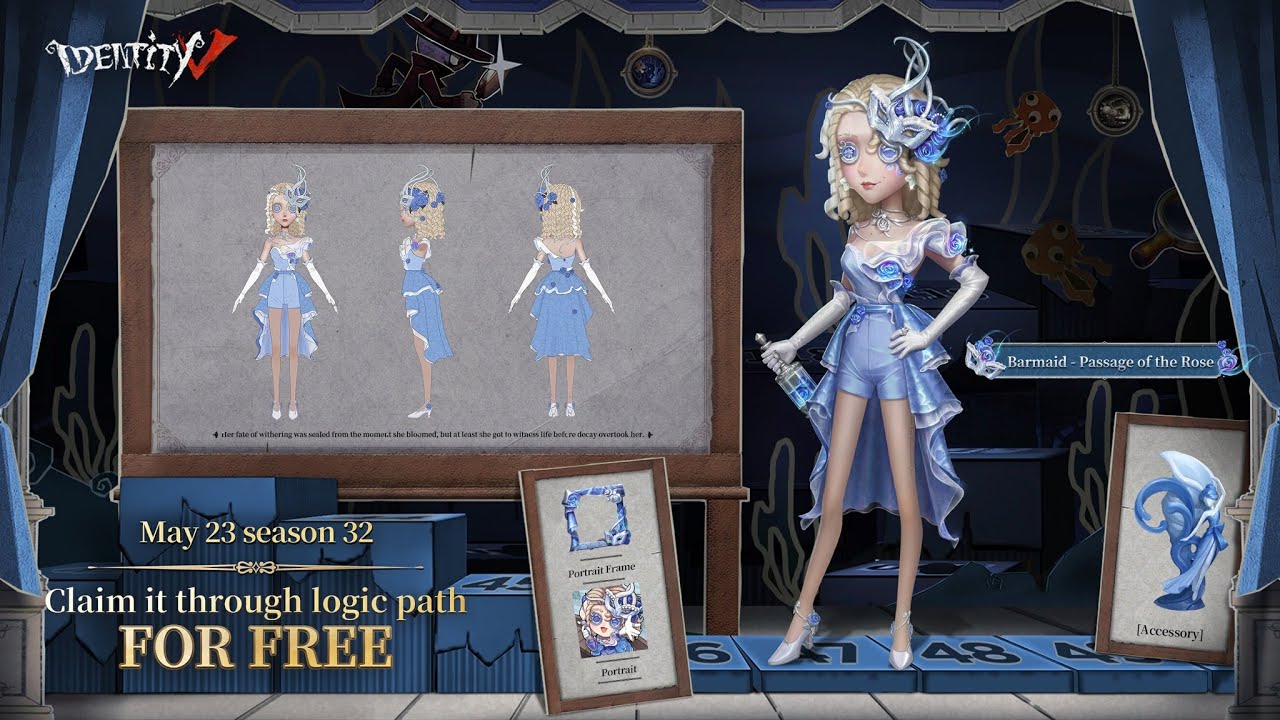 Skin Logic Path "Hoa Hồng Đuổi Sóng" - Barmaid Gameplay | Identity V ...