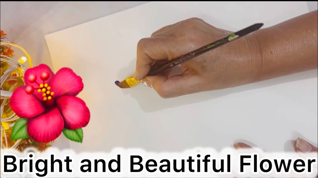 How to paint Beautiful Flowers in easy steps / Easy Flower Acrylic ...