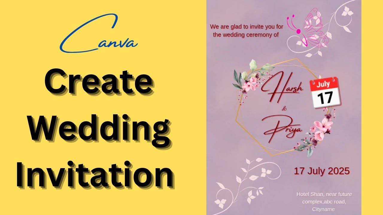 How to create wedding invitations on canva - Step by step tutorial ...