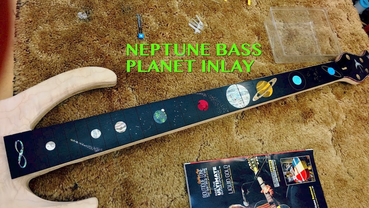Solar System Inlay on my Moonstone Neptune Bass - YouTube