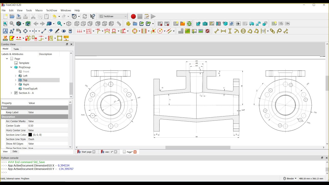 FreeCAD Tech Draw Workbench YouTube FreeCAD Tech Draw Workbench YouTube