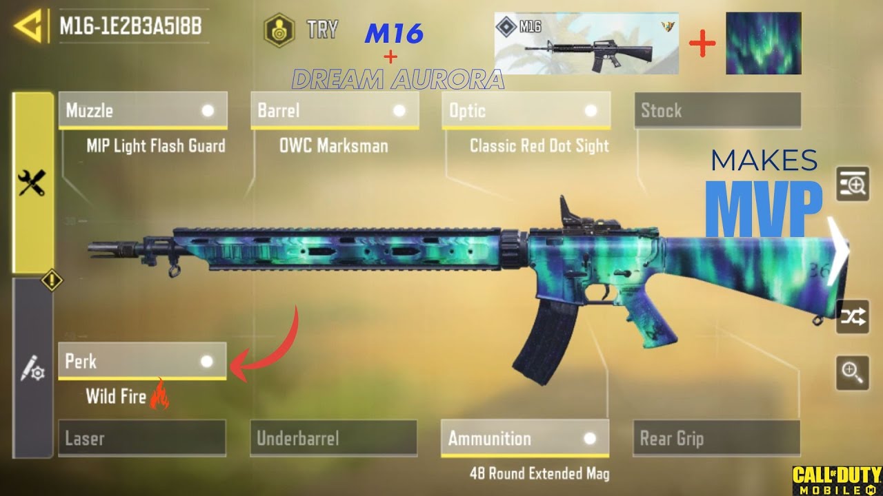M16 with Wild Fire Perk | Dream Aurora Camo Makes You MVP EveryTime ...