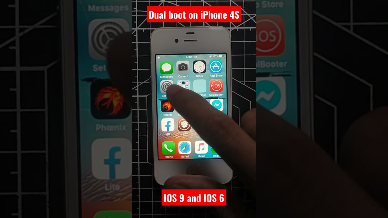 Dual boot on iPhone 4S, IOS 6 and IOS 9 - YouTube