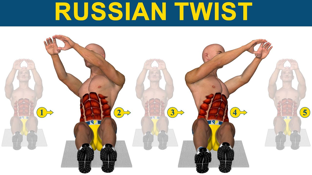 Addominali obliqui: Russian Twist - YouTube