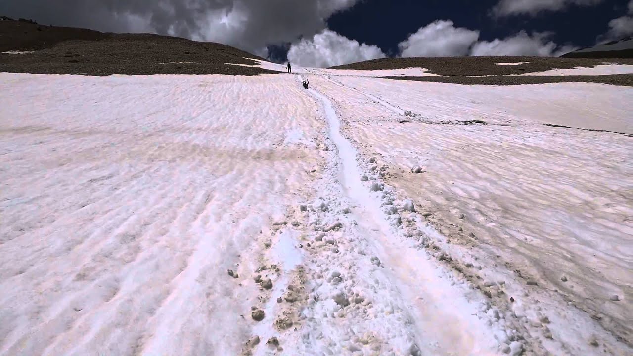 Glissading down Mt. Sherman - YouTube