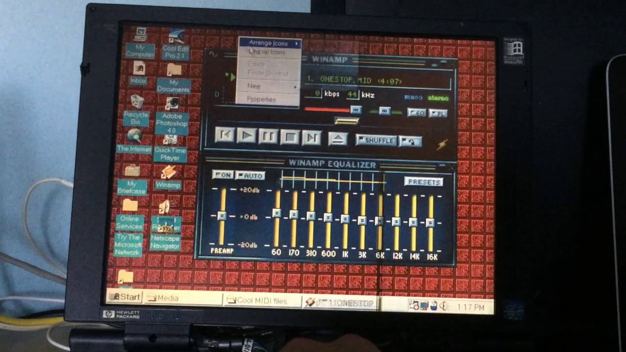 HP OmniBook 2000CS performs onestop.mid (Crystal sound card) - YouTube