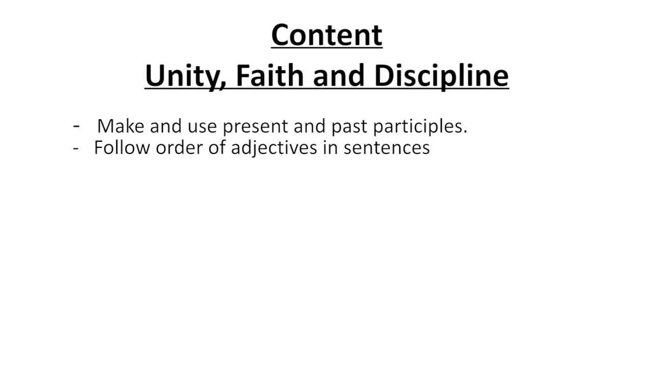 Secondary Class 10th English Chapter 06 -Unity, Faith and Discipline ...