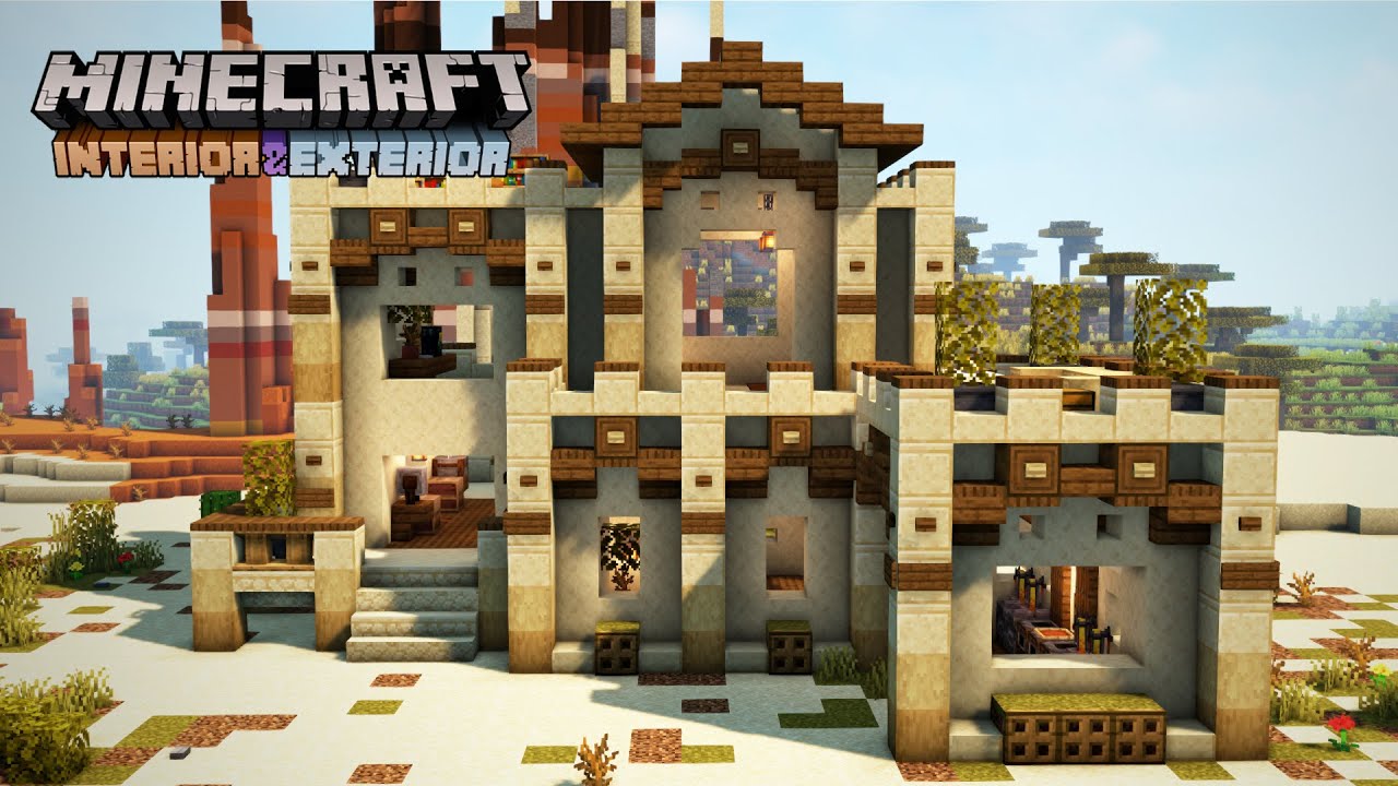 Minecraft Interior and Exterior: Desert House - YouTube