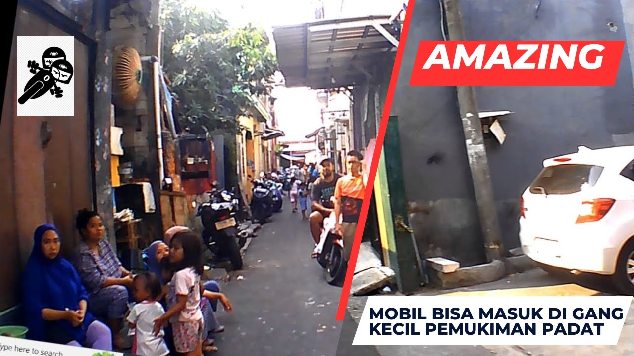 BISA BEGITU YAK 😳 ️ MOBIL BISA MASUK DI GANG KECIL PEMUKIMAN PADAT ...