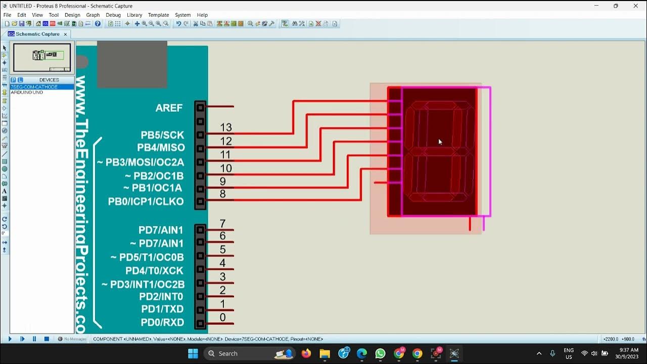 Proteus Basic 7 Segment Counter - YouTube
