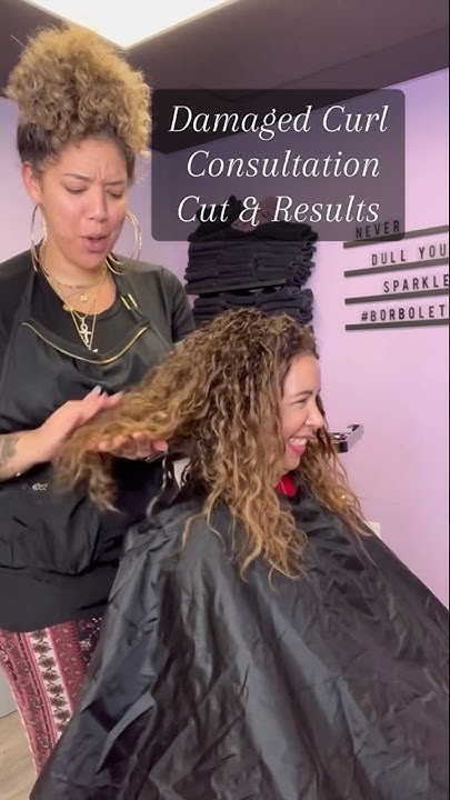 Damaged Curly Hair Cut + Transformation #curlyhair #haircut #hairtransformation - YouTube