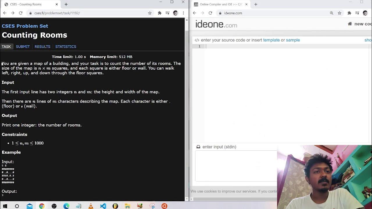 COUNTING ROOMS | GRID | CSES | C++ - YouTube