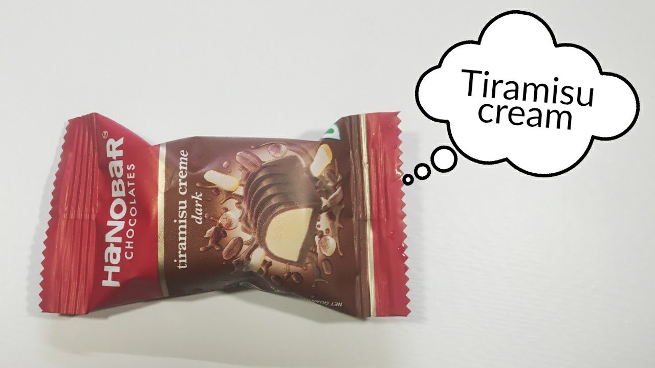 Tiramisu filled dark chocolate from hanobar #foodie - YouTube