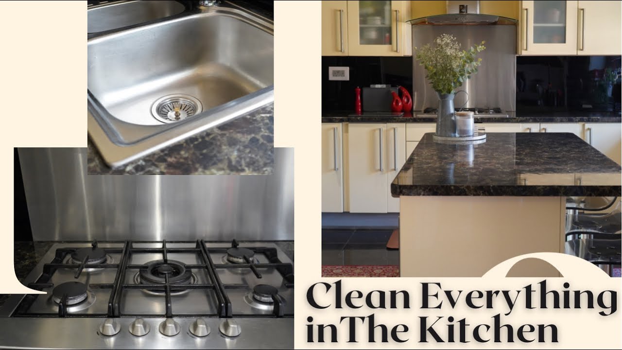 CLEAN WITH ME: How to Clean Everything In Your Kitchen / Kitchen Deep ...