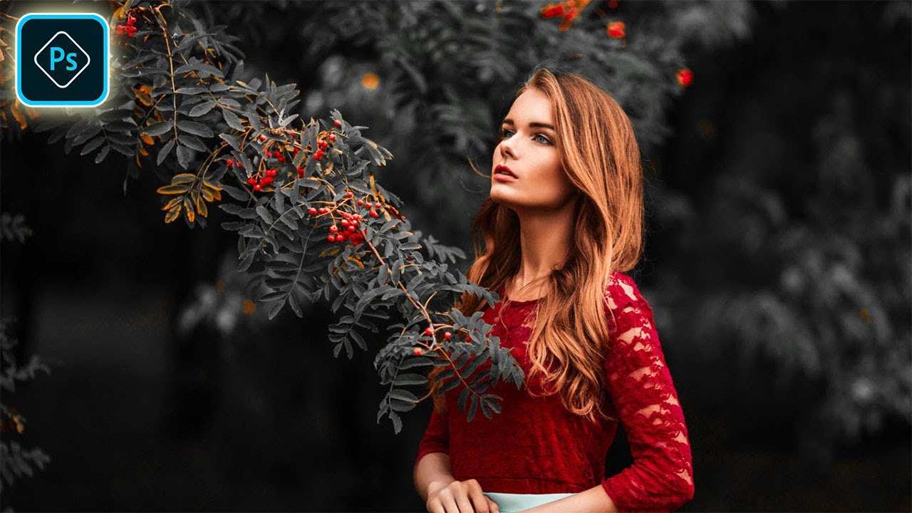 How To Edit Moody Dark Blue Color Grading Effect In Photoshop Tutorial