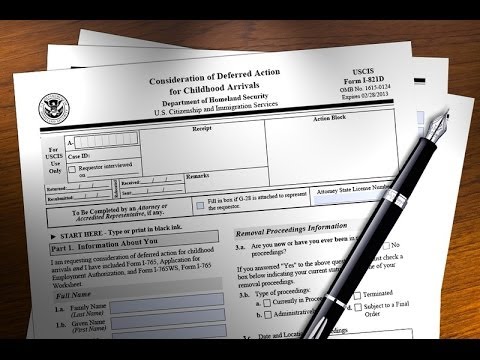 Como llenar la forma I-821D para la acción diferida DACA - YouTube