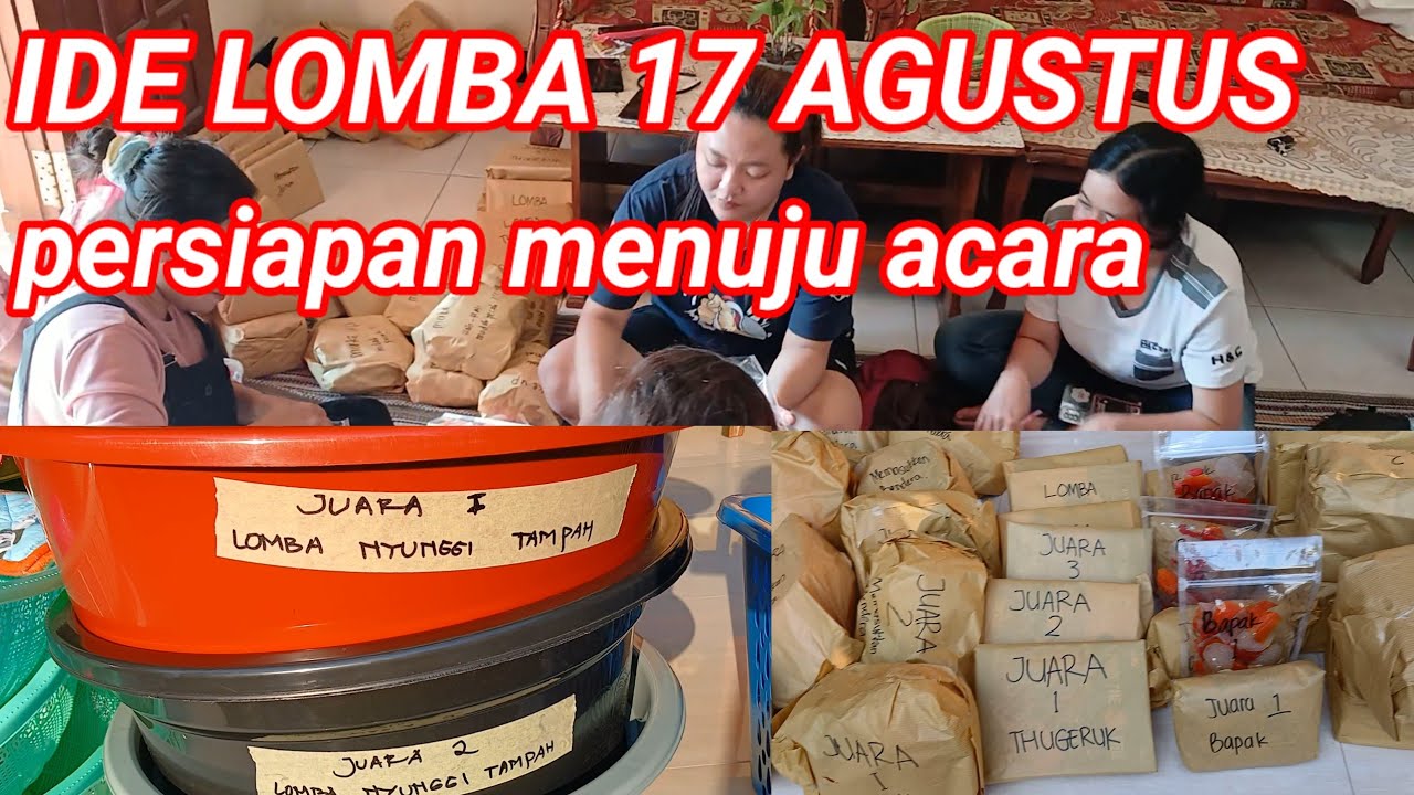 IDE LOMBA 17 AGUSTUS‼️PERSIAPAN MENUJU ACARA//membungkus hadiah - YouTube