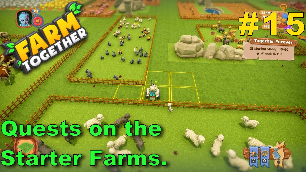 Farm Together - Quests on the starter farms (Starting a farm #15) - YouTube