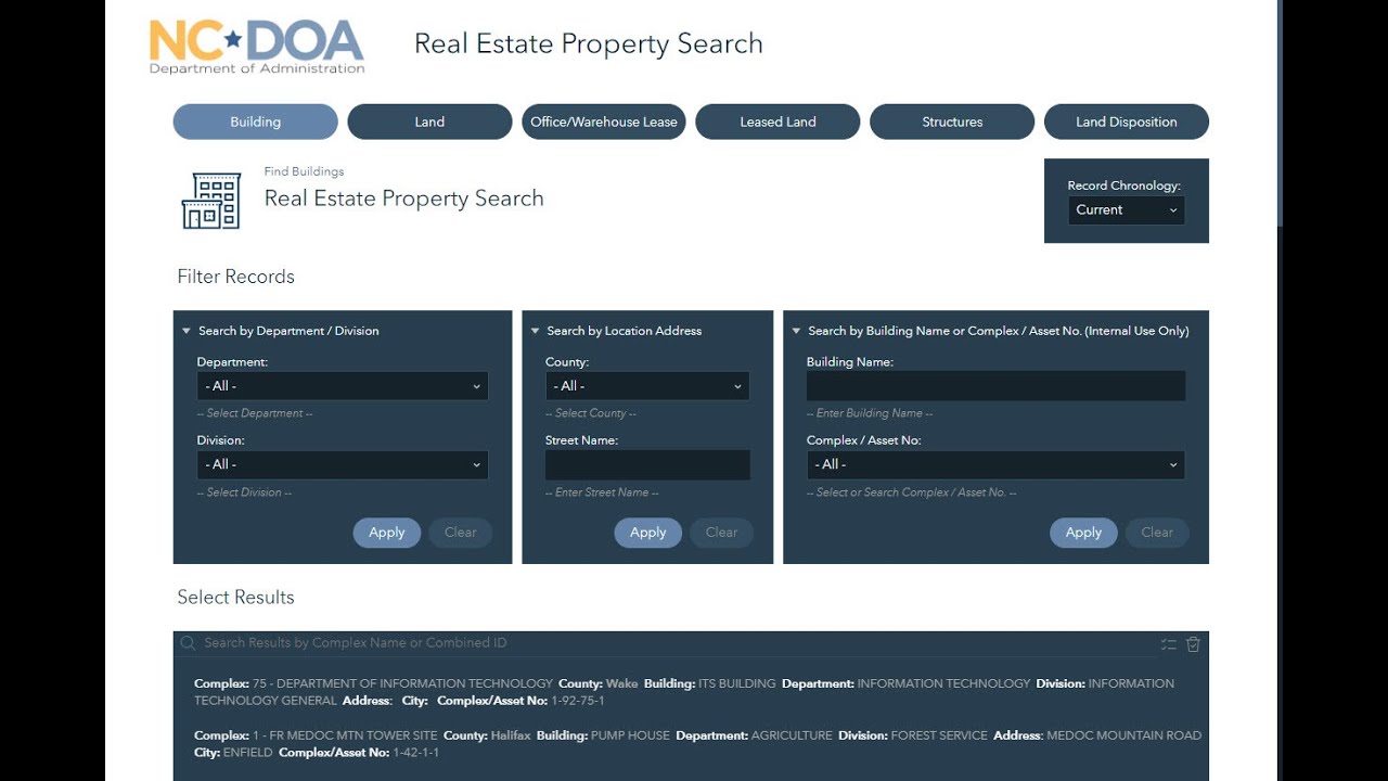 NCDOA Public Search GIS Demo - YouTube