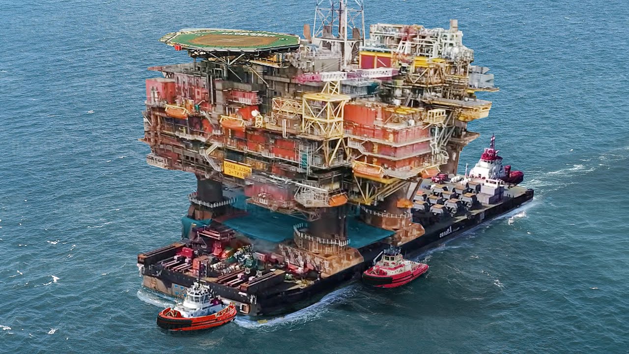The Crazy Logistics of Dismantling Massive 30,000 Ton Oil Rig in Middle ...