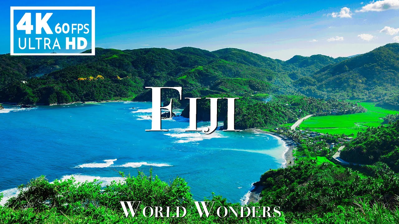 FLYING OVER FIJI (4K UHD) - Amazing Beautiful Scenery With Calming ...