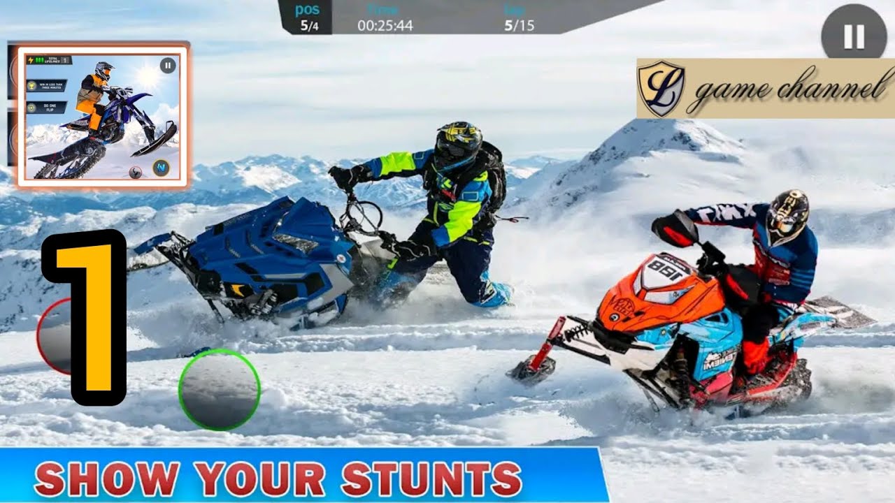 snow bike racing gameplay - bike racing - snocross xtreme gameplay || L ...