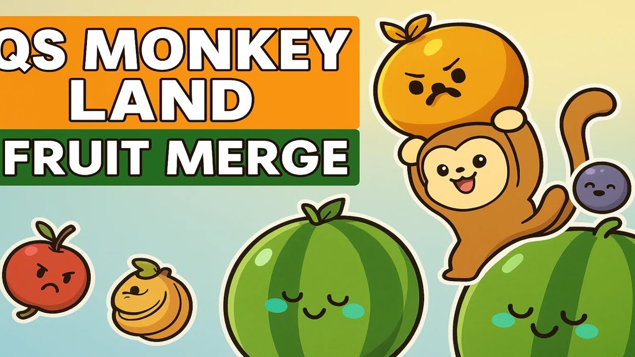 QS Monkey Land: Fruit Merge – Fun Fruit Merging Puzzle Gameplay - YouTube