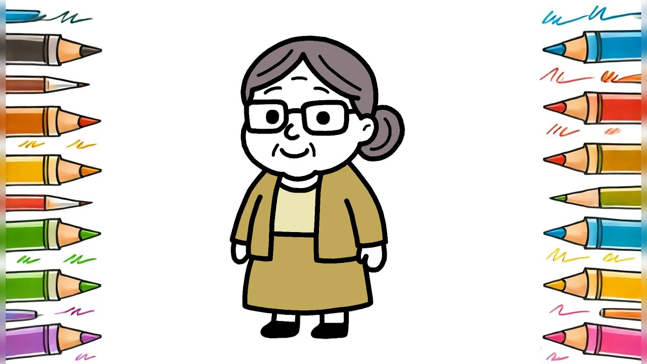 How to Draw a Cute Grandma Step by Step! 👵 - YouTube